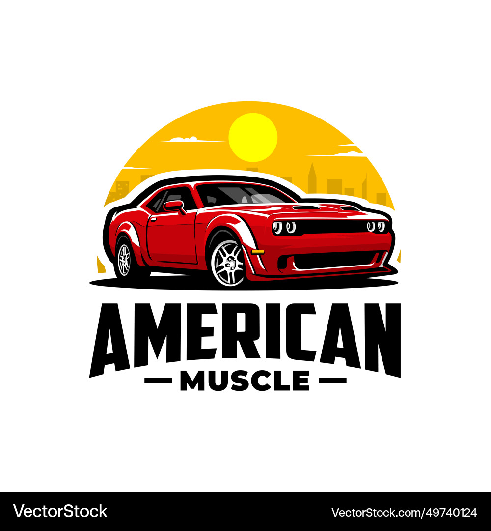 Logos De Muscle Cars Américains Poster For Sale Avec L'œuvre