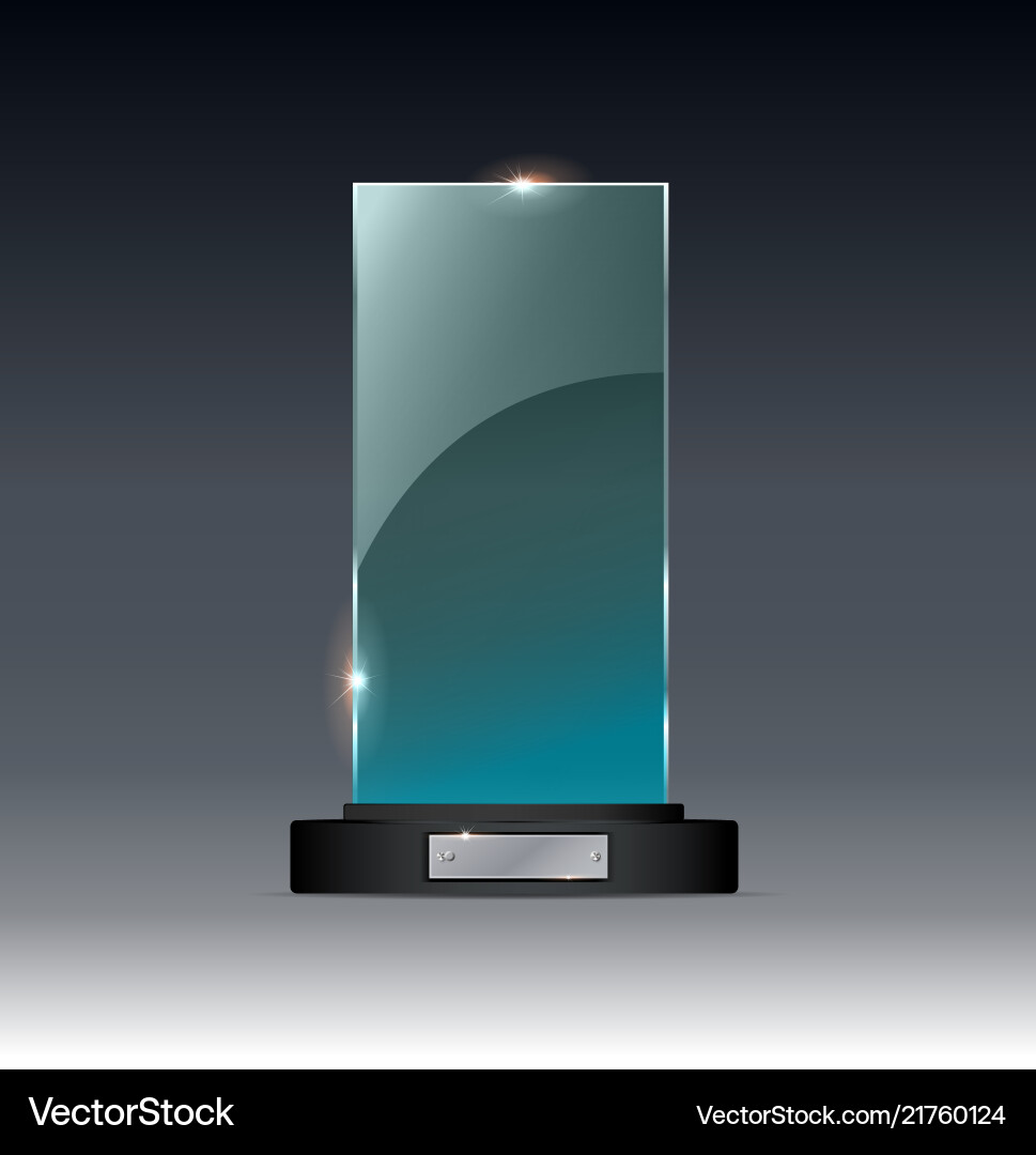 Award glass trophy Royalty Free Vector Image - VectorStock