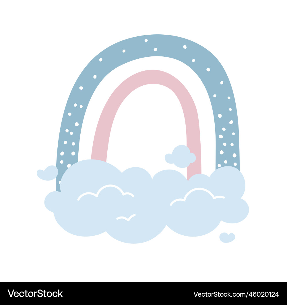 Cute colorful rainbow Royalty Free Vector Image