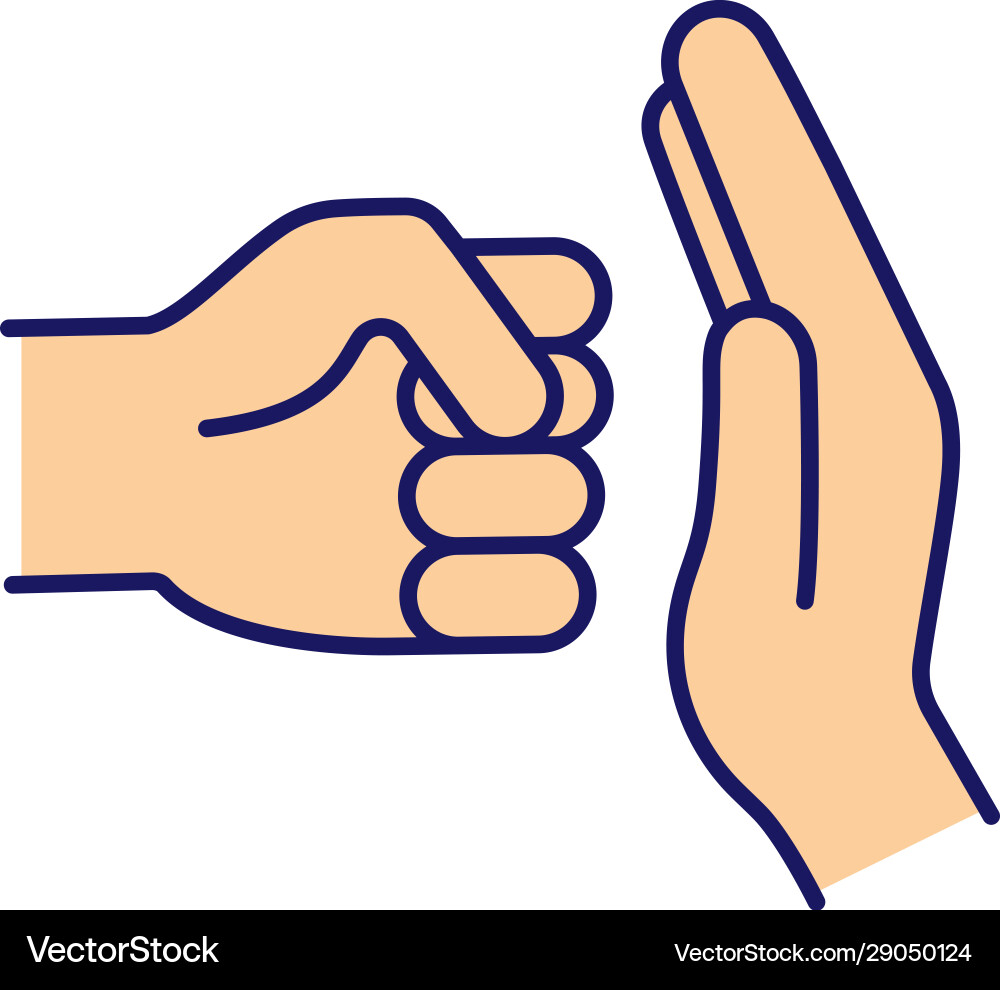 Domestic violence color icon Royalty Free Vector Image