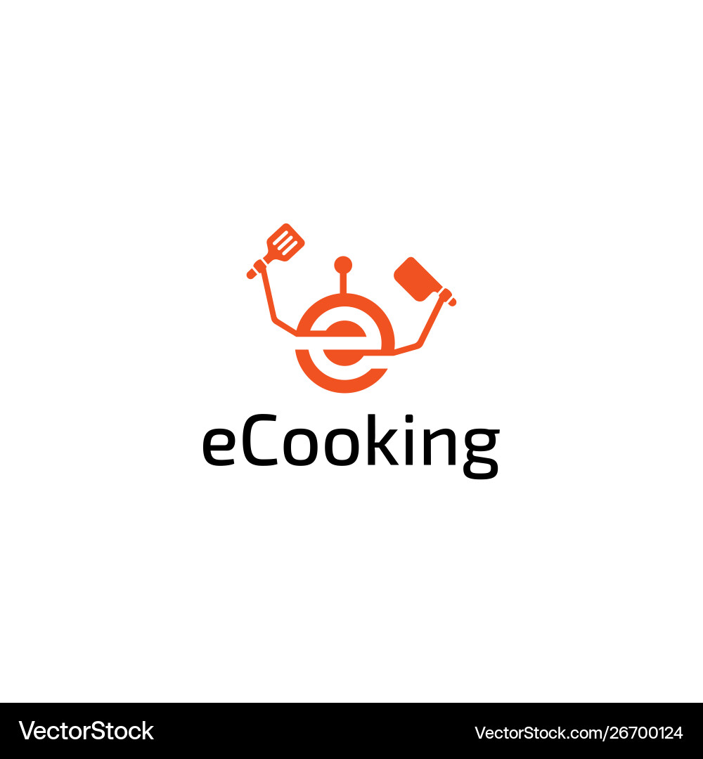 Ecooking logo design template unique modern Vector Image