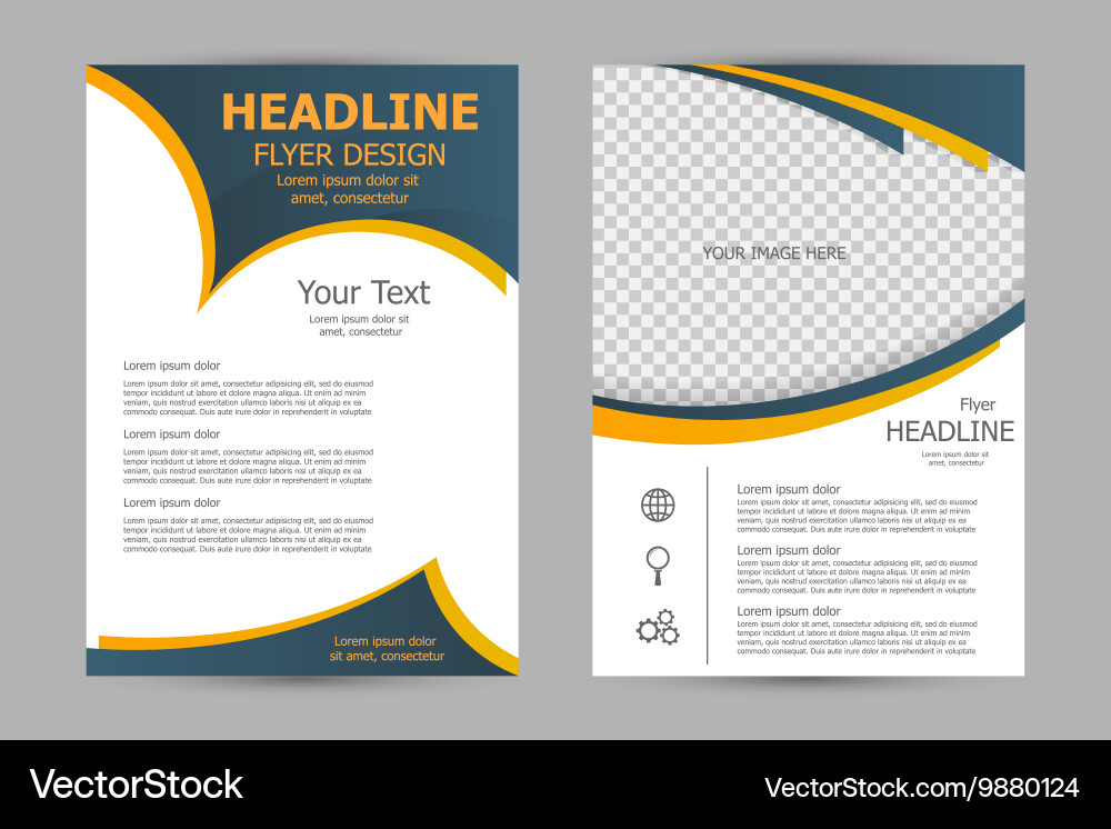 Flyer template design Royalty Free Vector Image