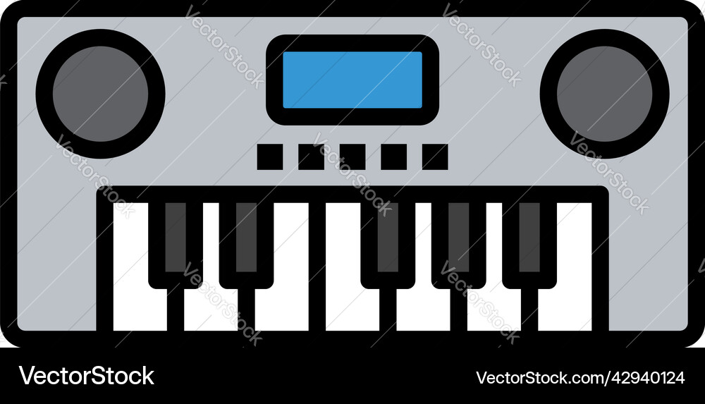 Music synthesizer icon Royalty Free Vector Image