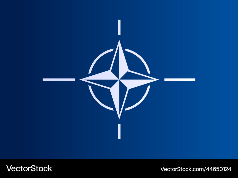 Nato flag north atlantic treaty organization Vector Image