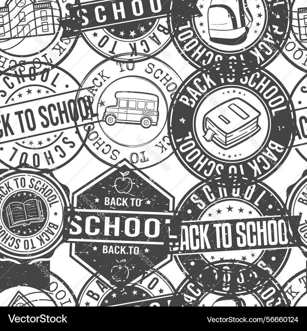 School stamps pattern Royalty Free Vector Image