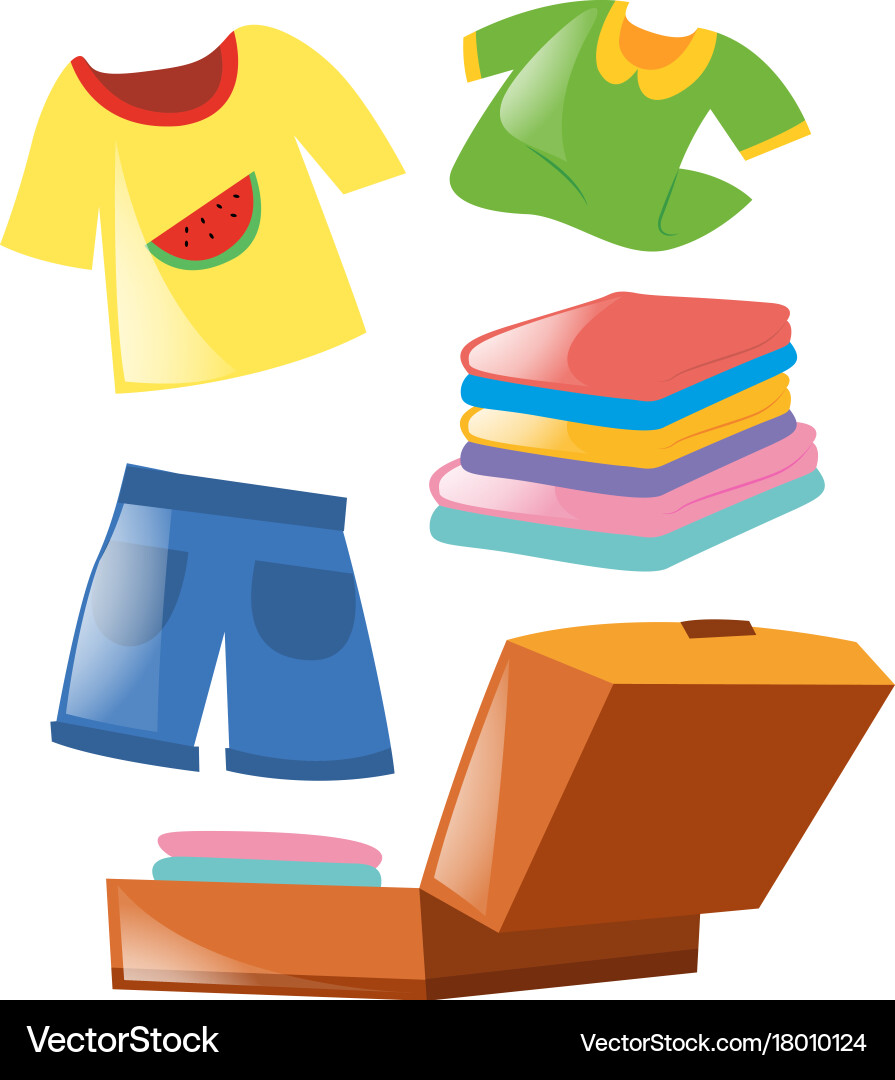 Set of different clothes Royalty Free Vector Image