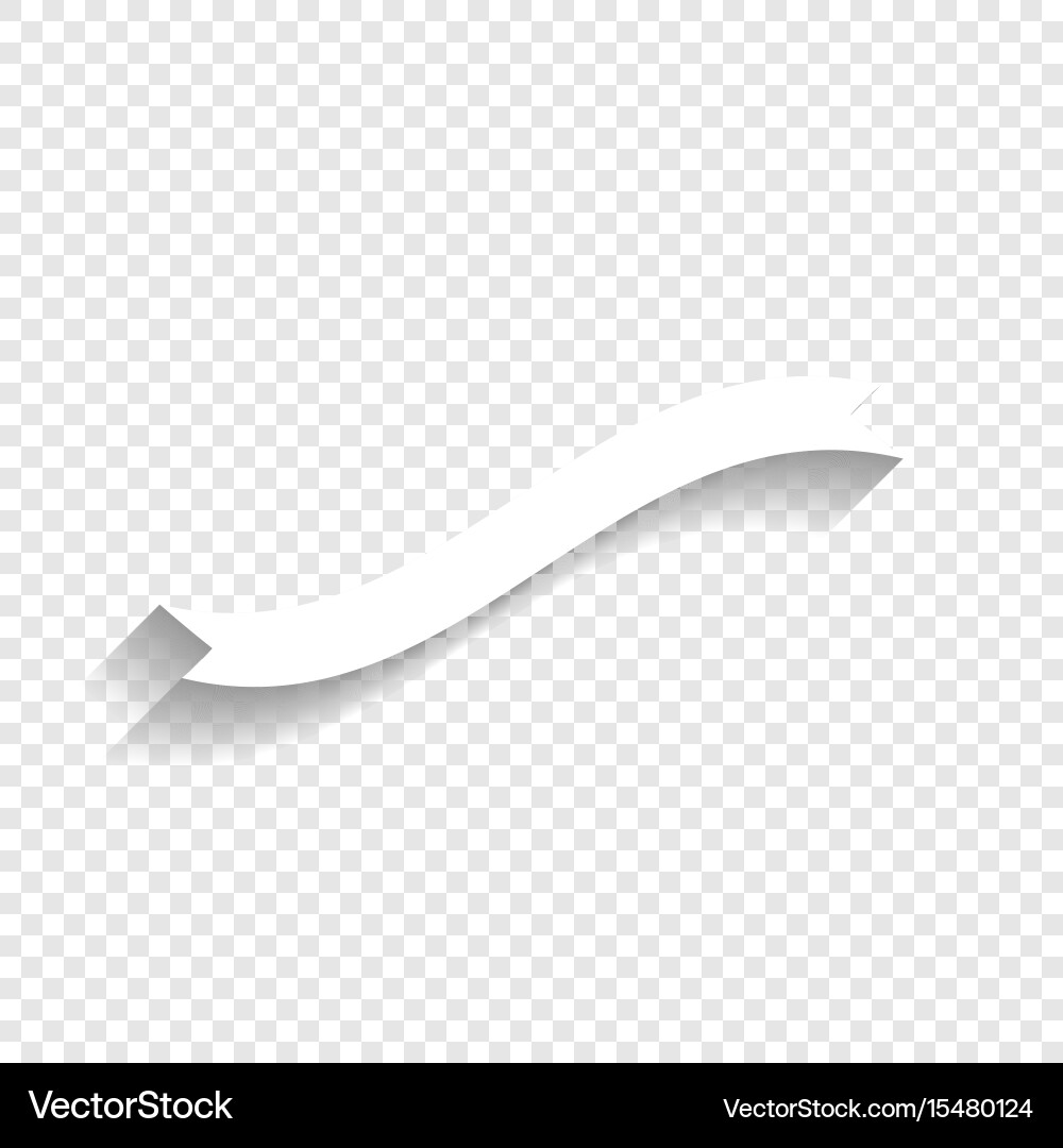 White Ribbon Sign Icon Royalty Free Vector Image