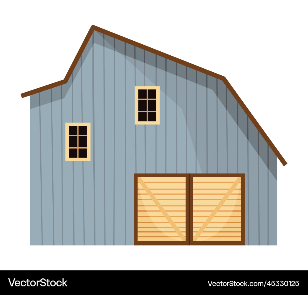 Barn icon farmyard architecture building cartoon Vector Image