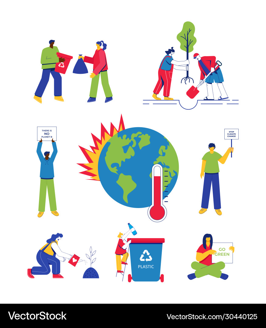 Climate Change Activism Royalty Free Vector Image