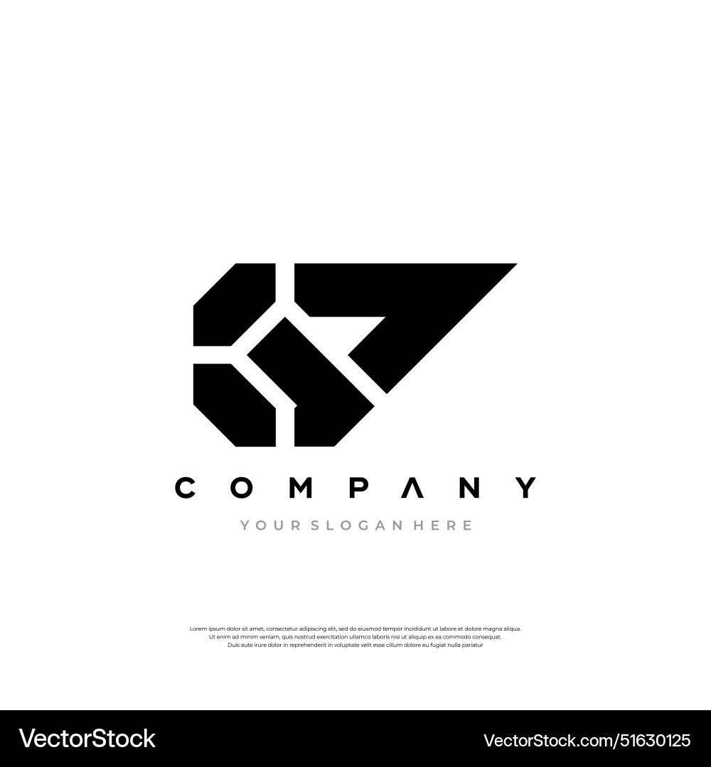 Geometric g7 logo design Royalty Free Vector Image