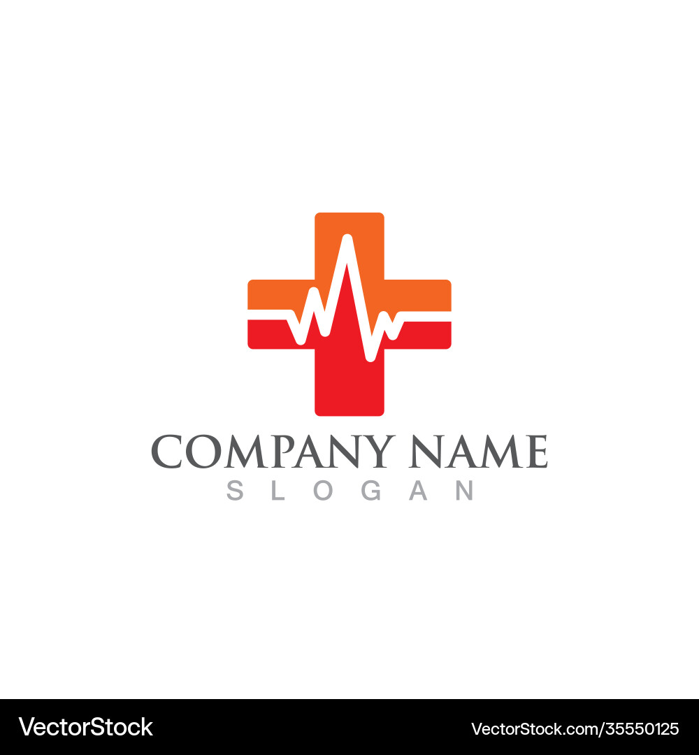 Hospital logo and symbol image template Royalty Free Vector