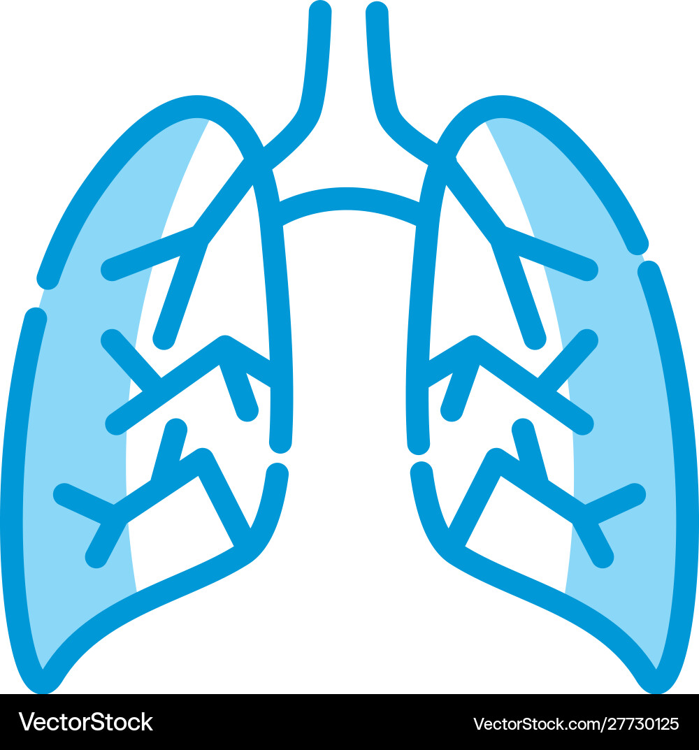 Isolated medical lungs icon design Royalty Free Vector Image