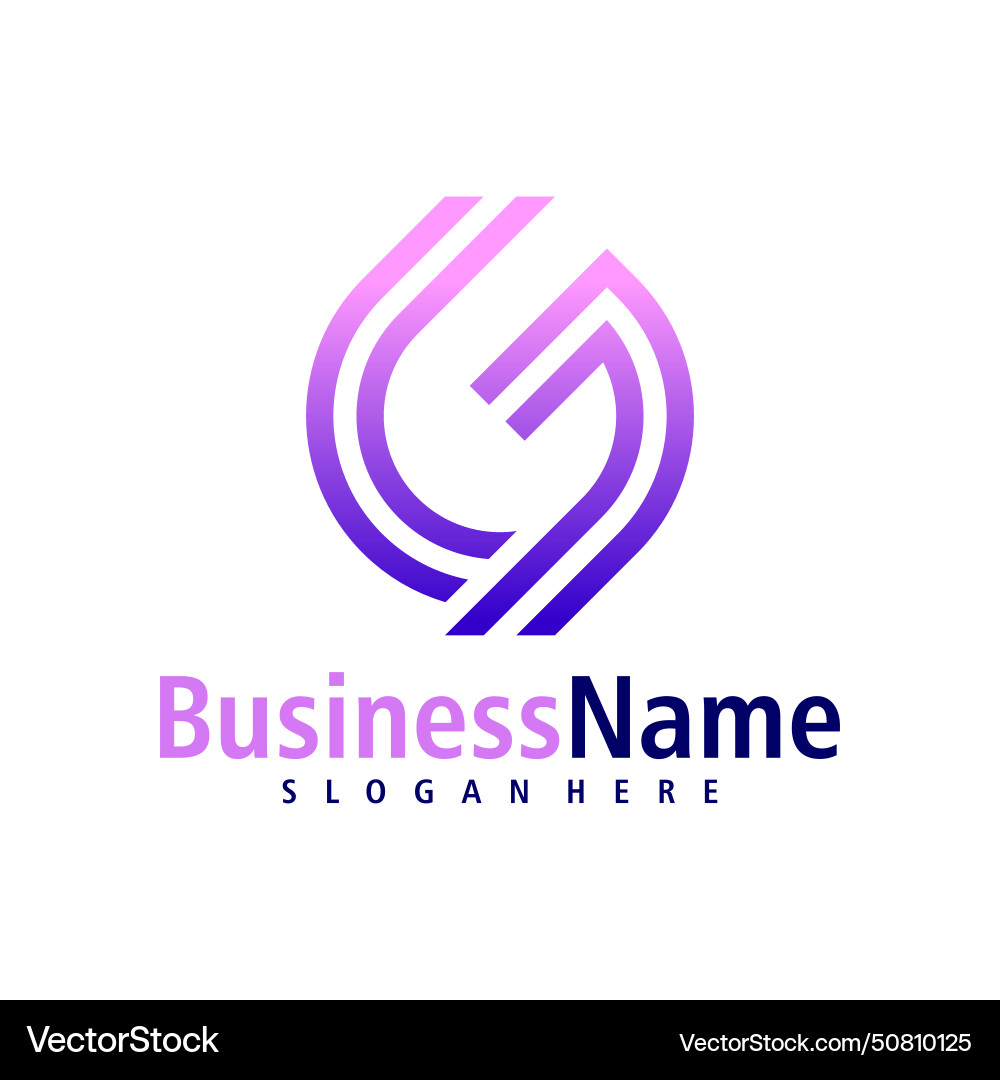 Letter g logo design creative initial Royalty Free Vector