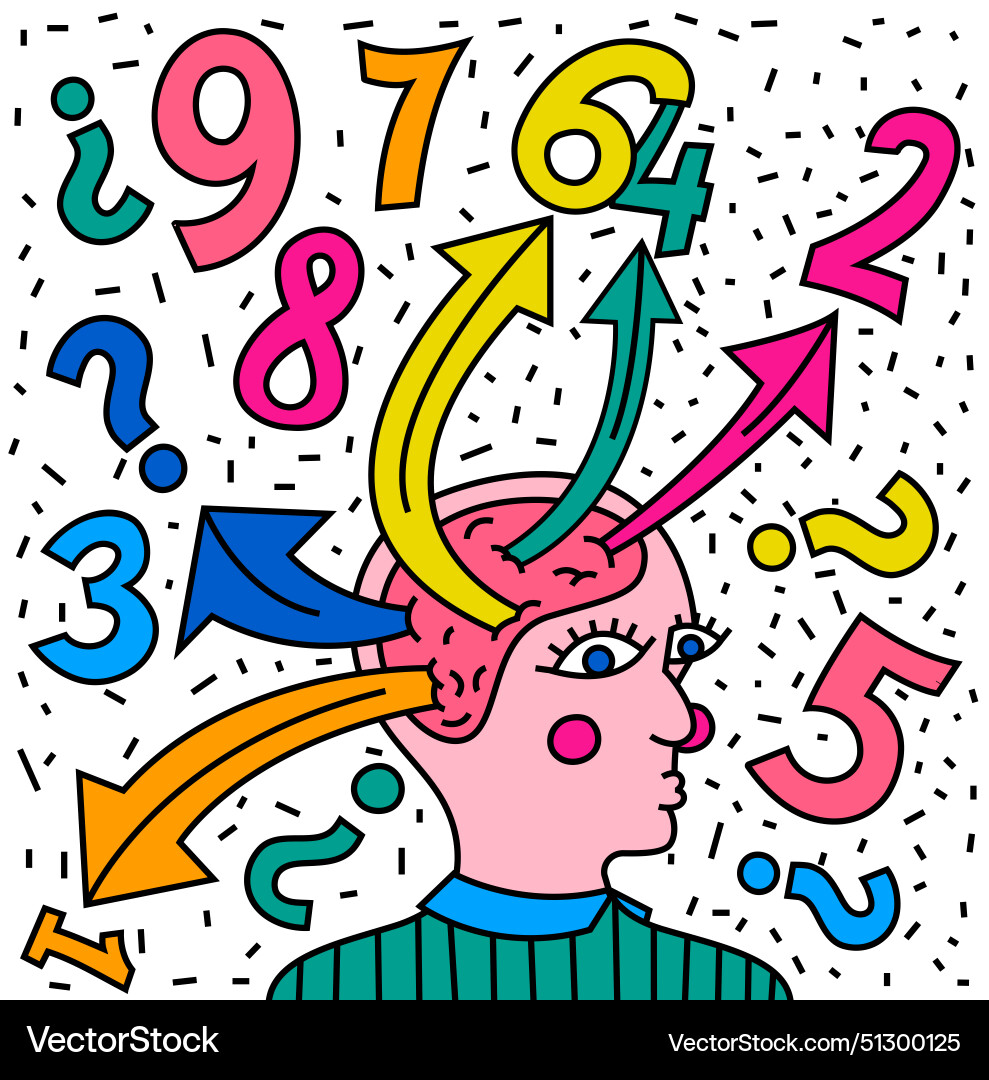 Math disability banner number dyslexia horizontal Vector Image