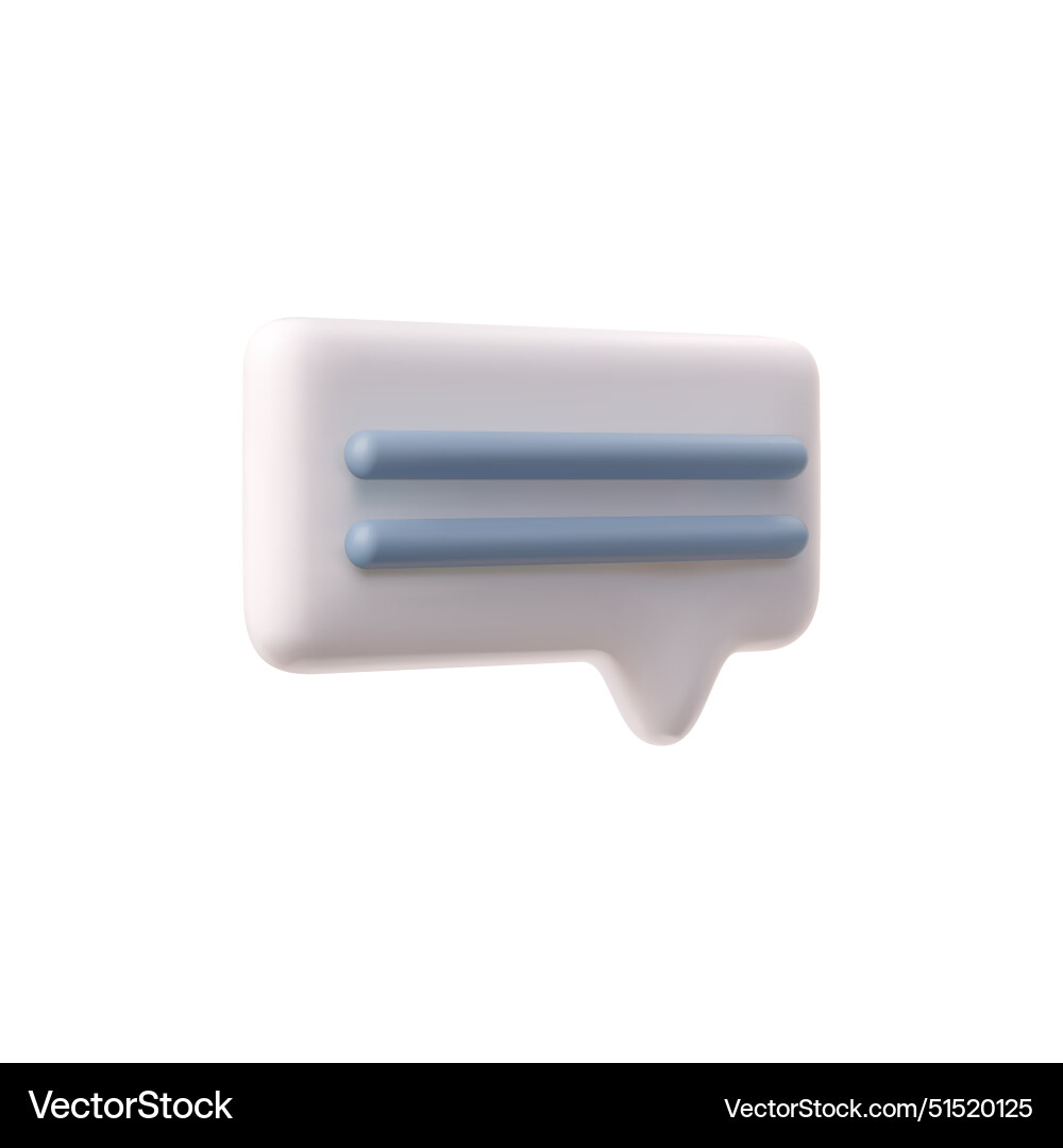 Minimalist white speech bubble chatbot icon Vector Image