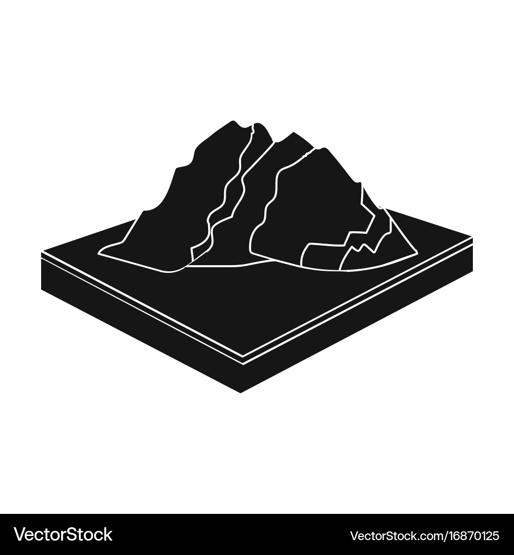 Mountains rocks and landscape relief Royalty Free Vector