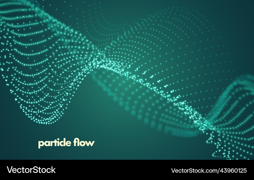 Particles liquid dynamic flow Royalty Free Vector Image
