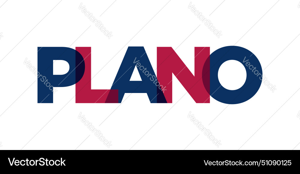 Plano texas usa typography slogan design america Vector Image