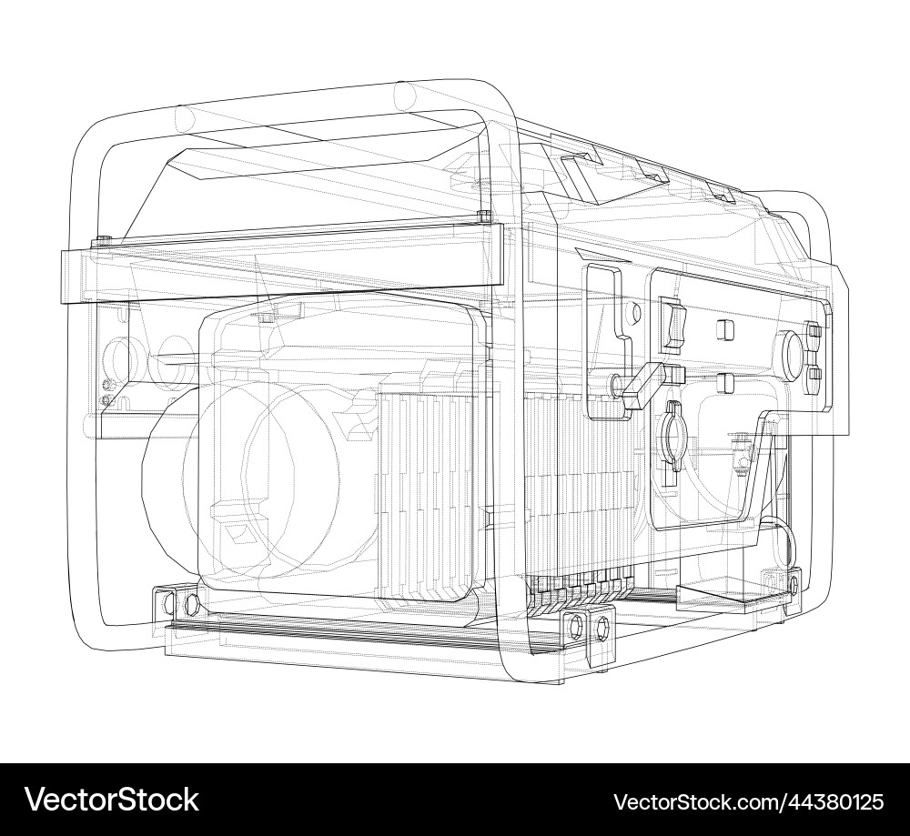 Portable electro generator Royalty Free Vector Image