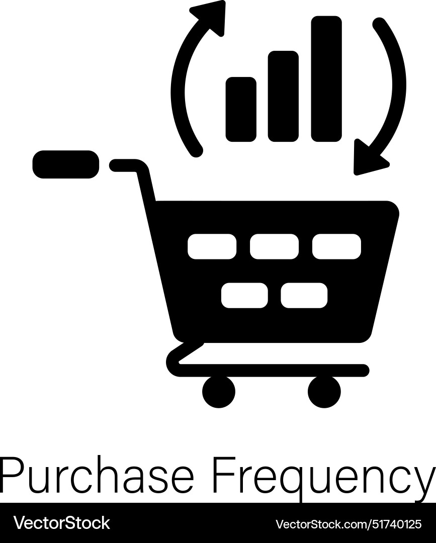 Purchase frequency Royalty Free Vector Image - VectorStock