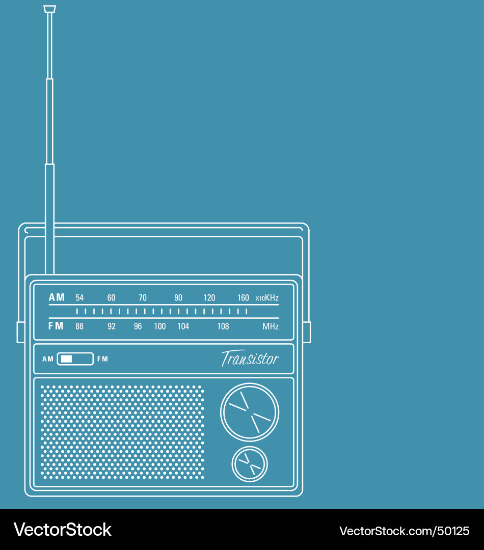 Vintage Radio Royalty Free Vector Image - VectorStock