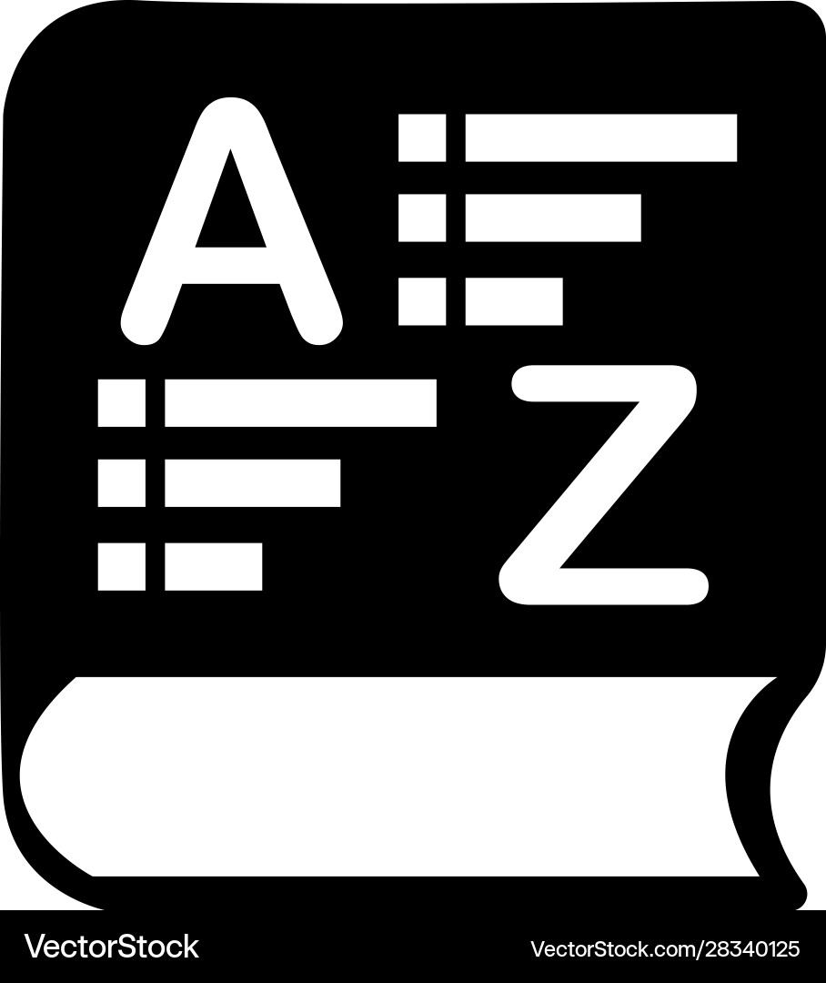 Vocabulary icon on white background flat style Vector Image