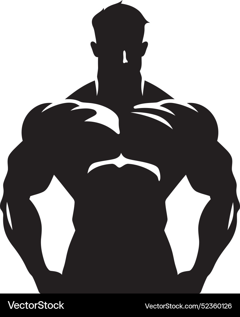 Bodybuilding and flexing perfecting the posethe Vector Image