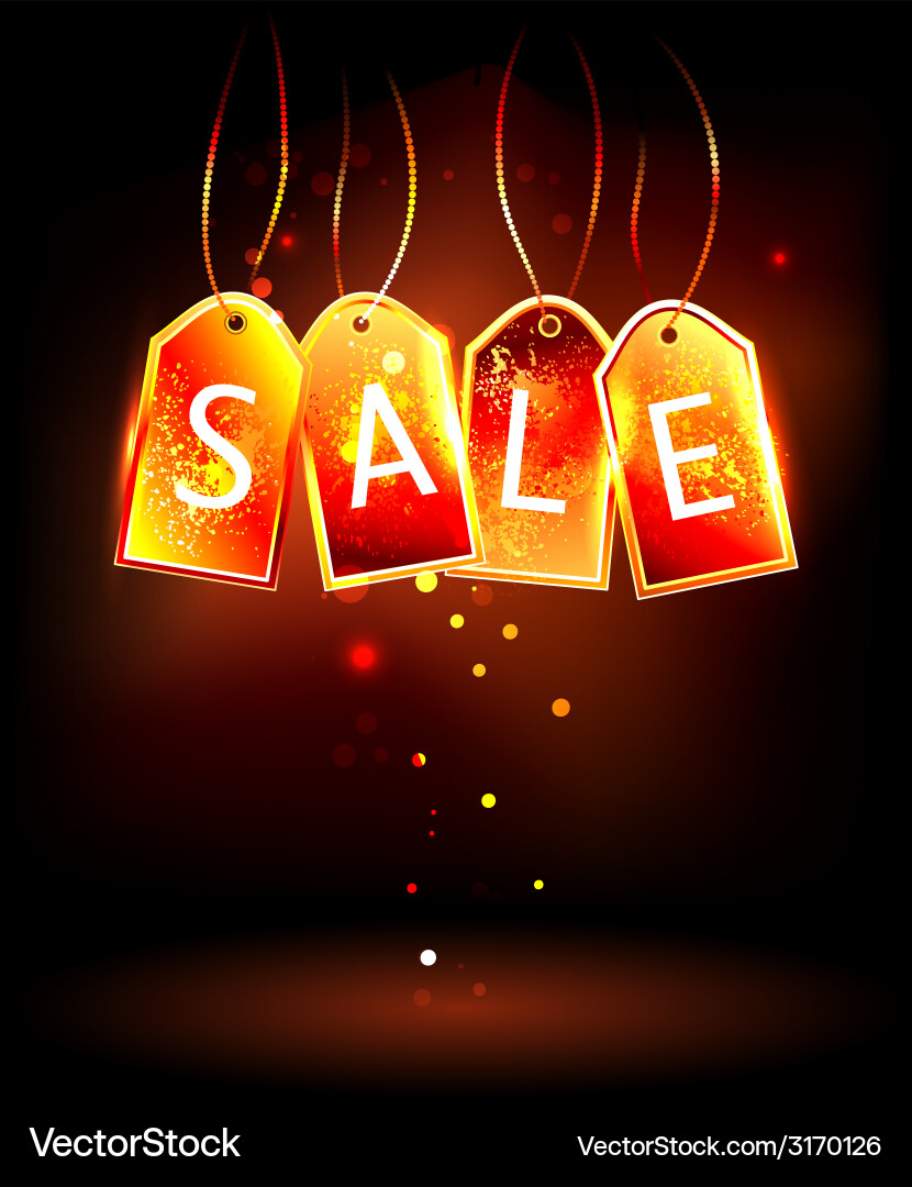 Burning labels Royalty Free Vector Image - VectorStock