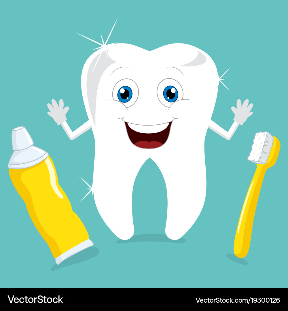 Cartoon tooth Royalty Free Vector Image - VectorStock