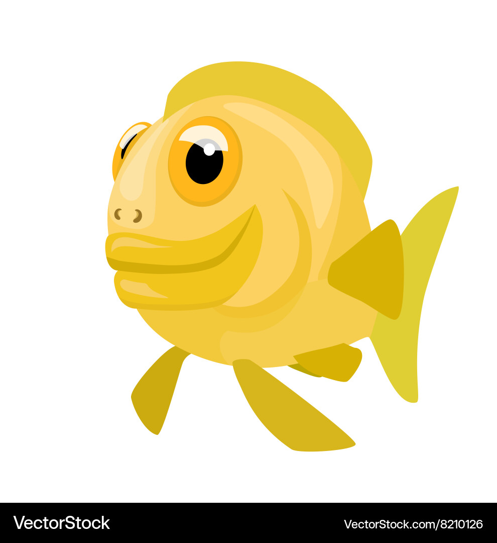 Comic cartoon fish Royalty Free Vector Image - VectorStock