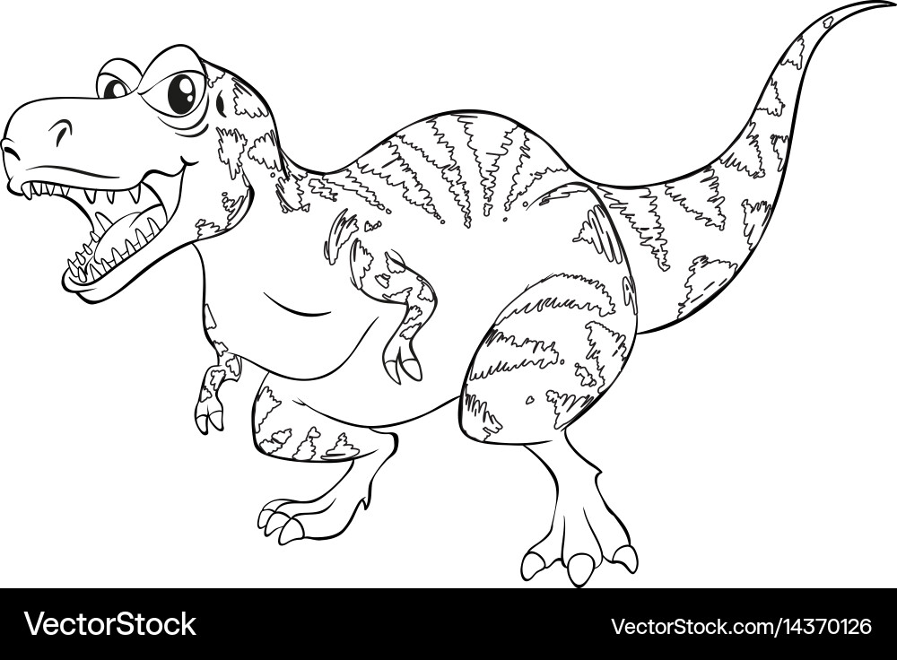 Cute T-Rex Doodle Royalty Free Vector Image - VectorStock
