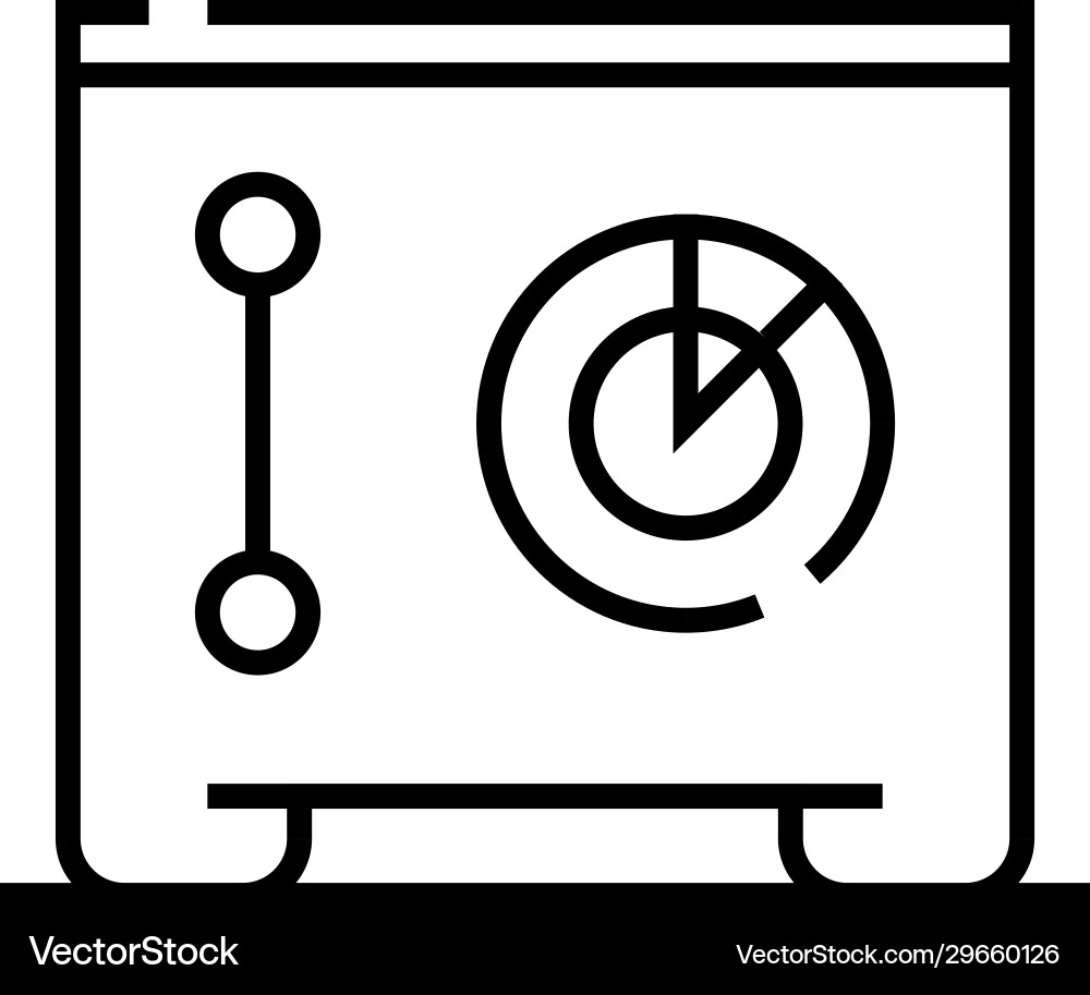 Diagram presentation line icon concept sign Vector Image