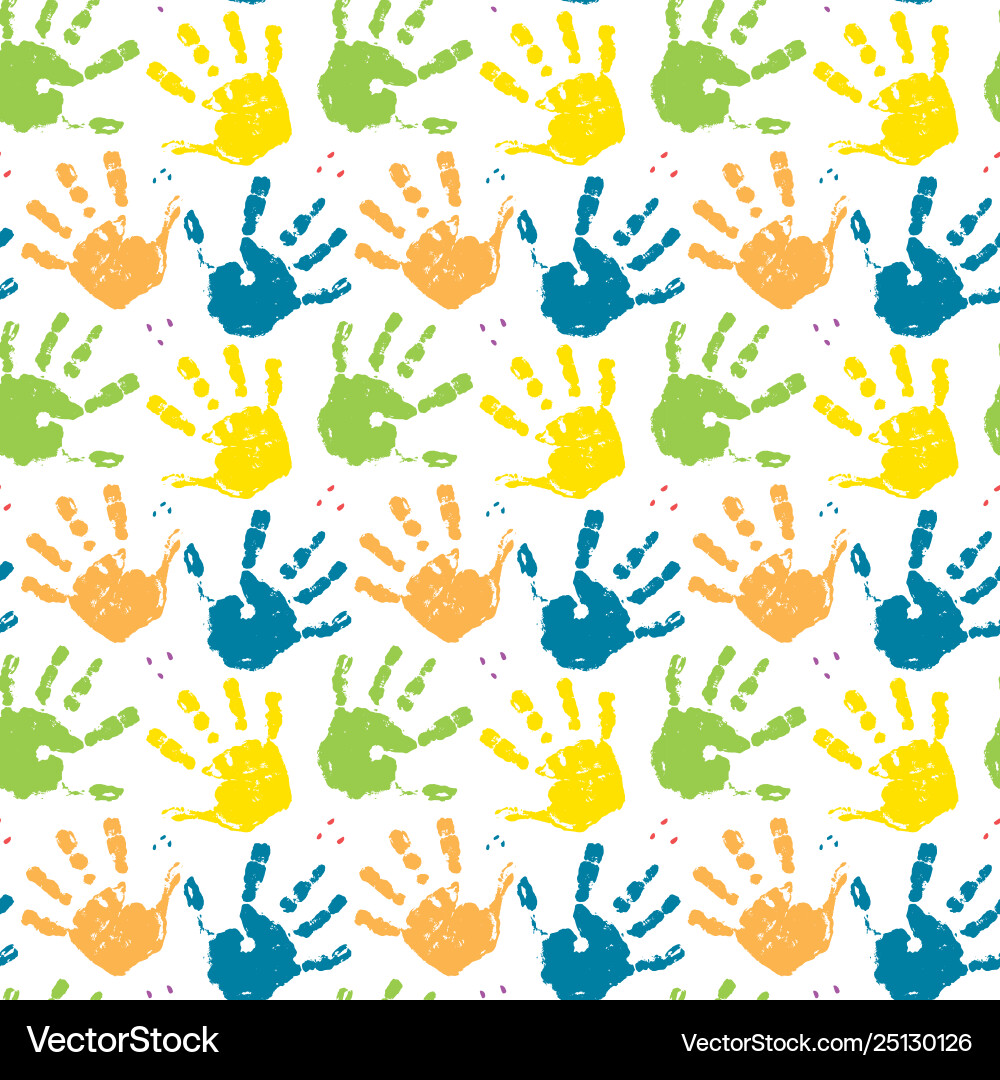 Hand stamp seamless pattern paint stain background