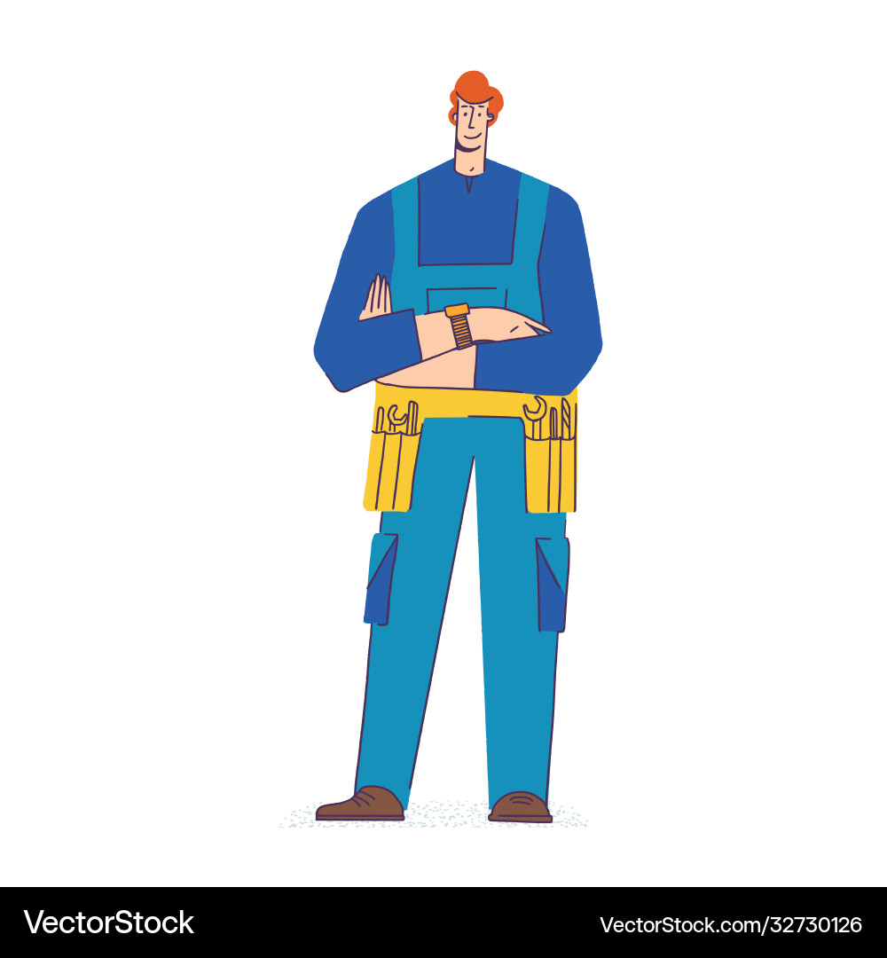 Handyman services concept repair master Royalty Free Vector