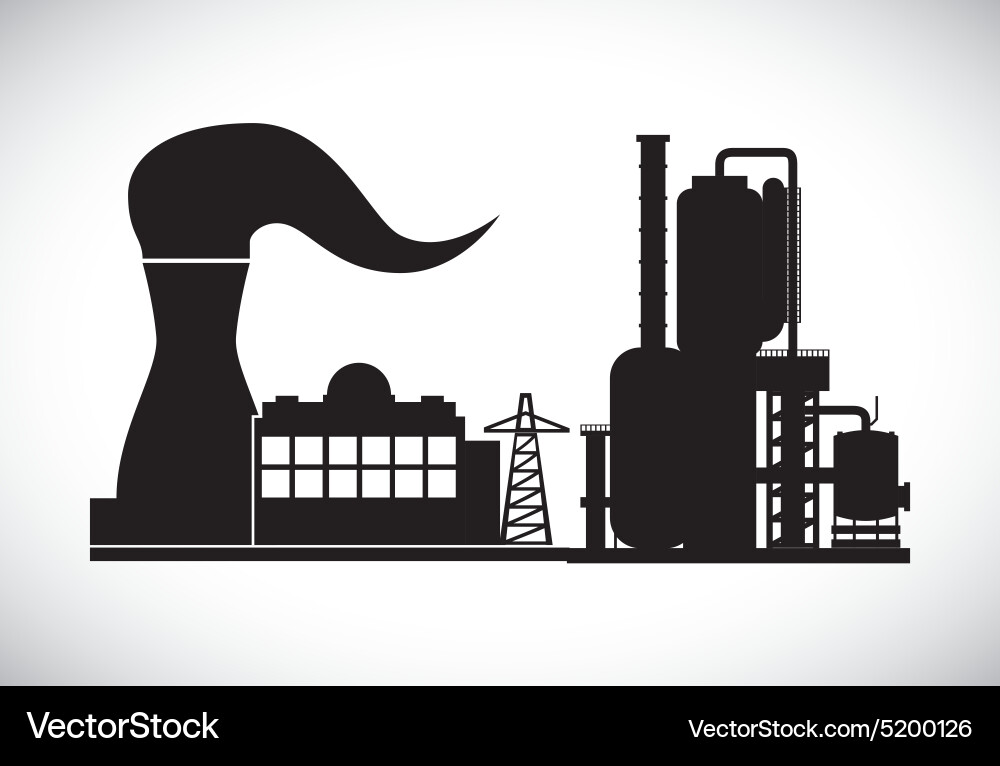 Industrial plant design Royalty Free Vector Image