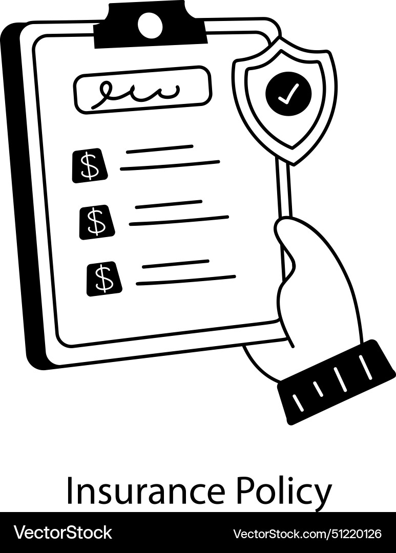 Insurance policy Royalty Free Vector Image - VectorStock