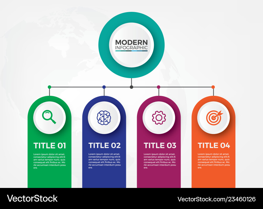 Minimalist corporate organization chart Royalty Free Vector