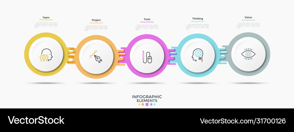 Minimalistic infographic template Royalty Free Vector Image