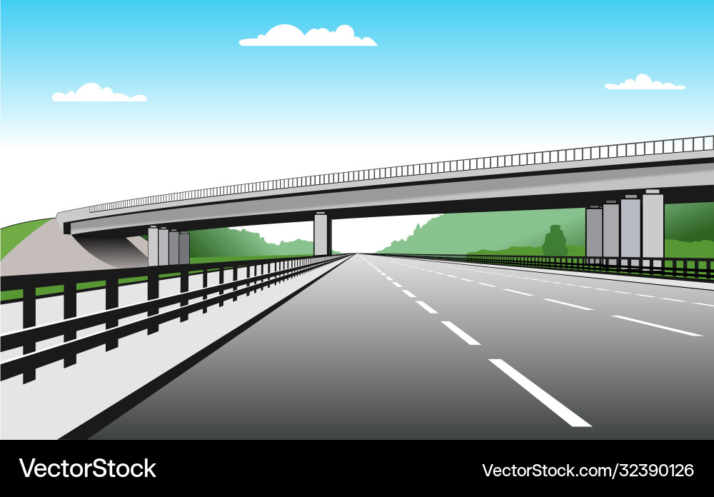 Overpass Road Intersection Royalty Free Vector Image