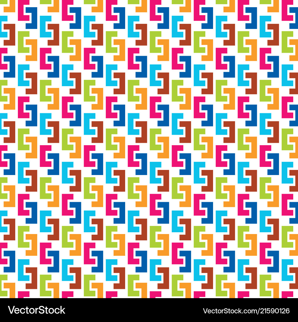 Pattern color graphic collection on white Vector Image