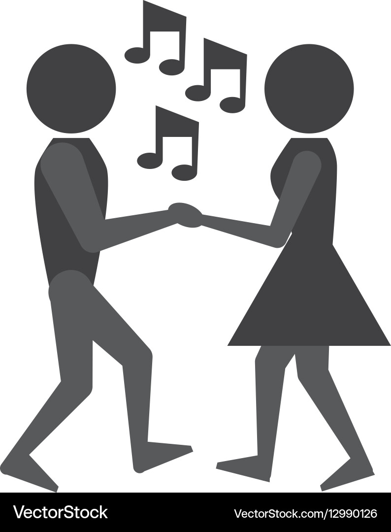 People dancing icon design Royalty Free Vector Image