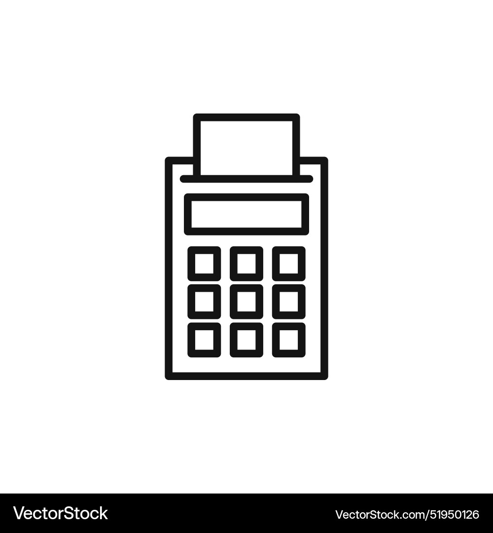 Pos terminal logo sign outline Royalty Free Vector Image