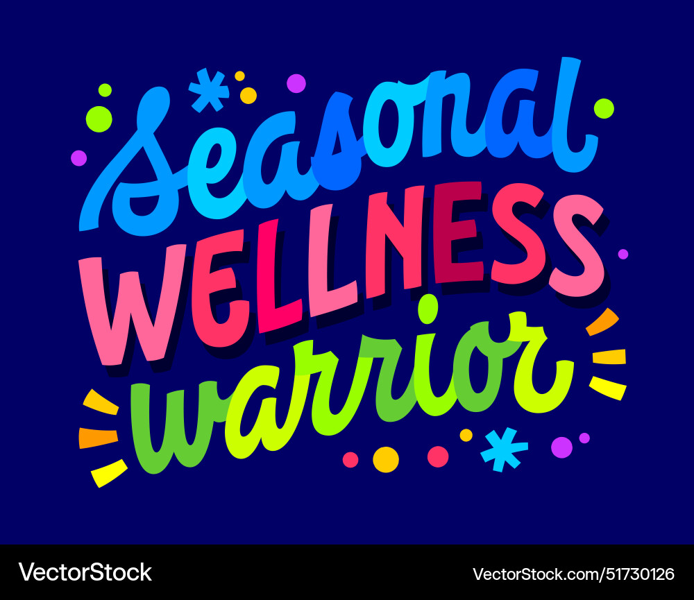 Seasonal wellness warrior bright supportive Vector Image