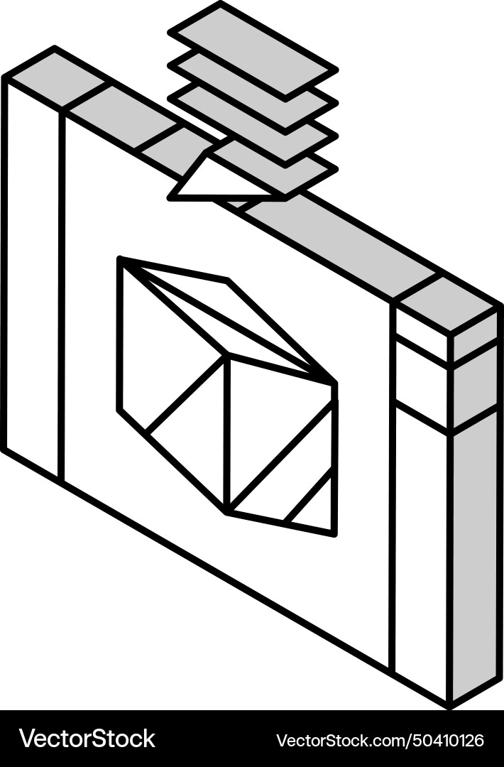 Thermal analysis materials engineering isometric Vector Image