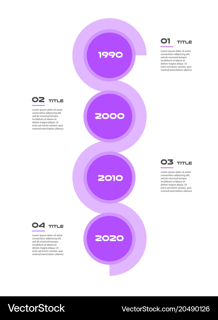 Vertical timeline steps infographics - can Vector Image