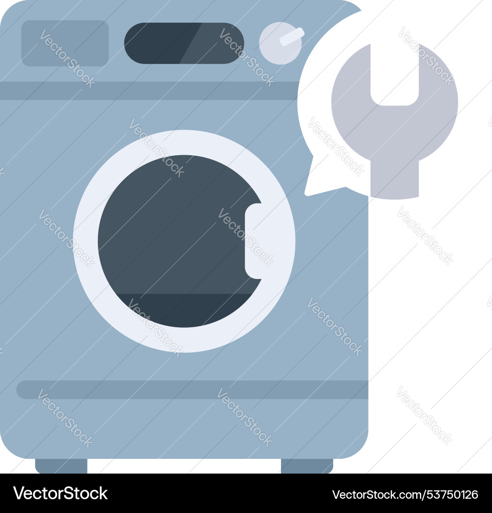 Washing machine showing need for repair Royalty Free Vector