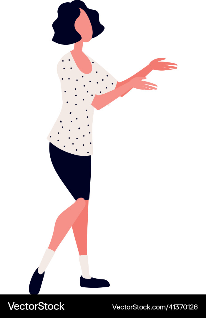 Woman character isolated Royalty Free Vector Image