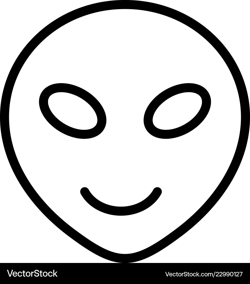 Alien emoji icon Royalty Free Vector Image - VectorStock