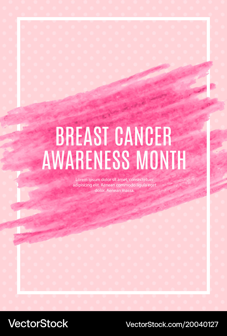 Breast cancer awareness month pink ribbon Vector Image
