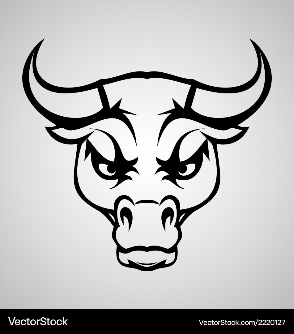 Bulls head Royalty Free Vector Image - VectorStock